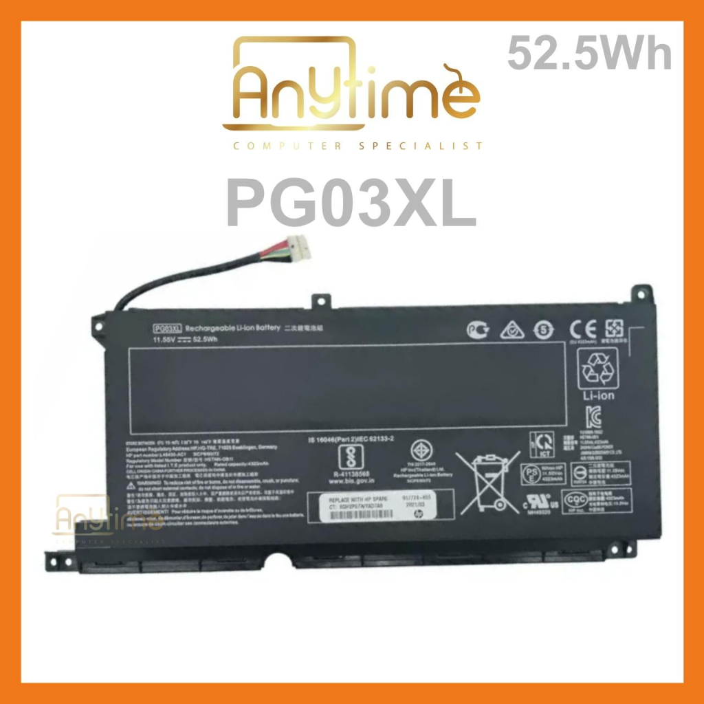 HP PG03XL battery 15-EC EC0058AX EC1060AX 15-DK 15-DK0010TX 15-DK0011TX ...