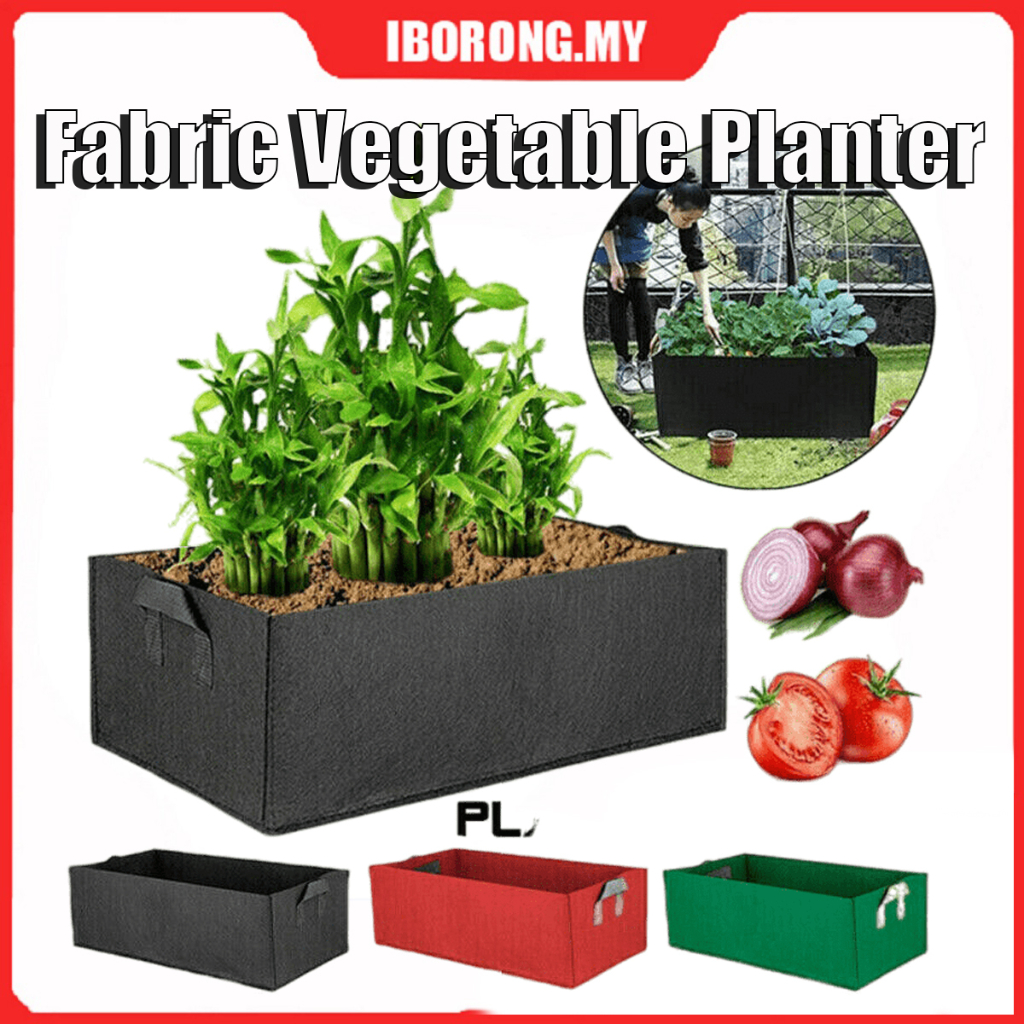 Outdoor Raised Bed Garden Planter Box Pasu Bunga Besar Fabric Vegetable ...