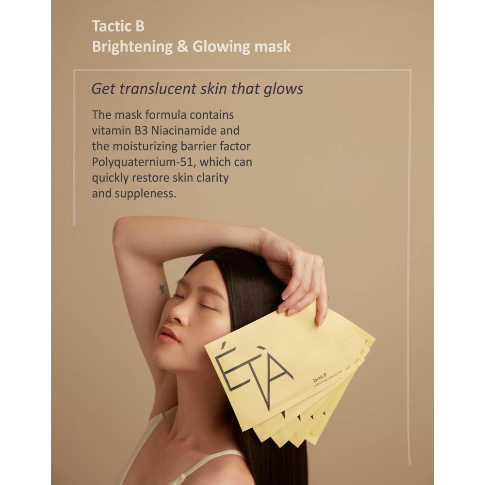 ETA Tactic B, Brightening & Glowing Mask 25ml x 5 sheets | Shopee Malaysia