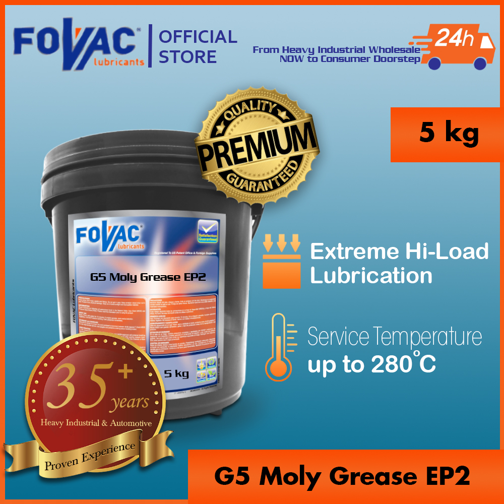 G5 Moly Grease EP2/ Multi-purpose Grease/ Hi-Temp Grease - 5kg | Shopee ...