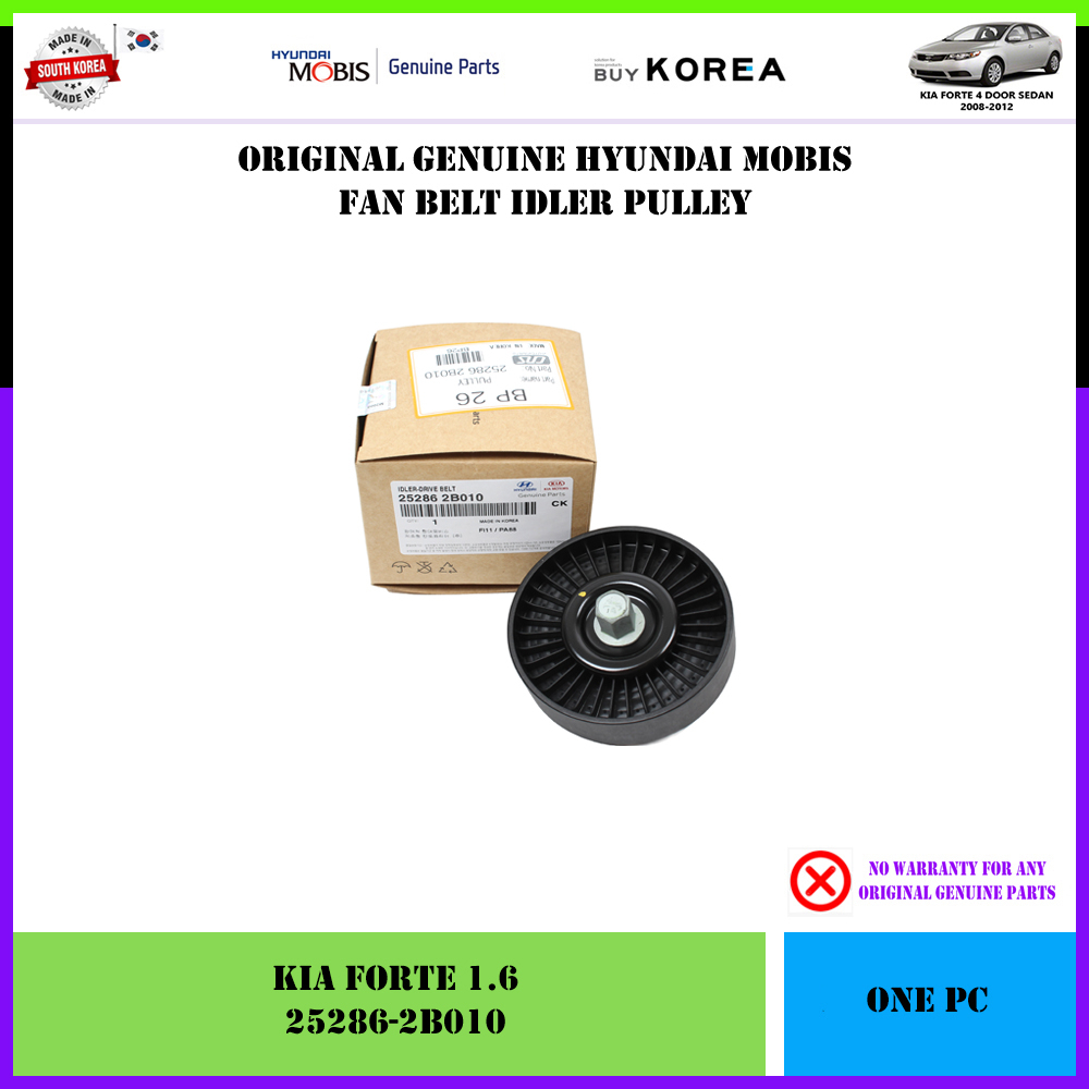 Kia Forte 1.6 / Kia Rio UB Kia K2 Genuine Hyundai Mobis Fan Belt Idler ...
