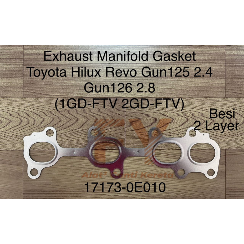 EXHAUST MANIFOLD GASKET TOYOTA HILUX REVO GUN125 2.4 GUN126 2.8 (1GD ...