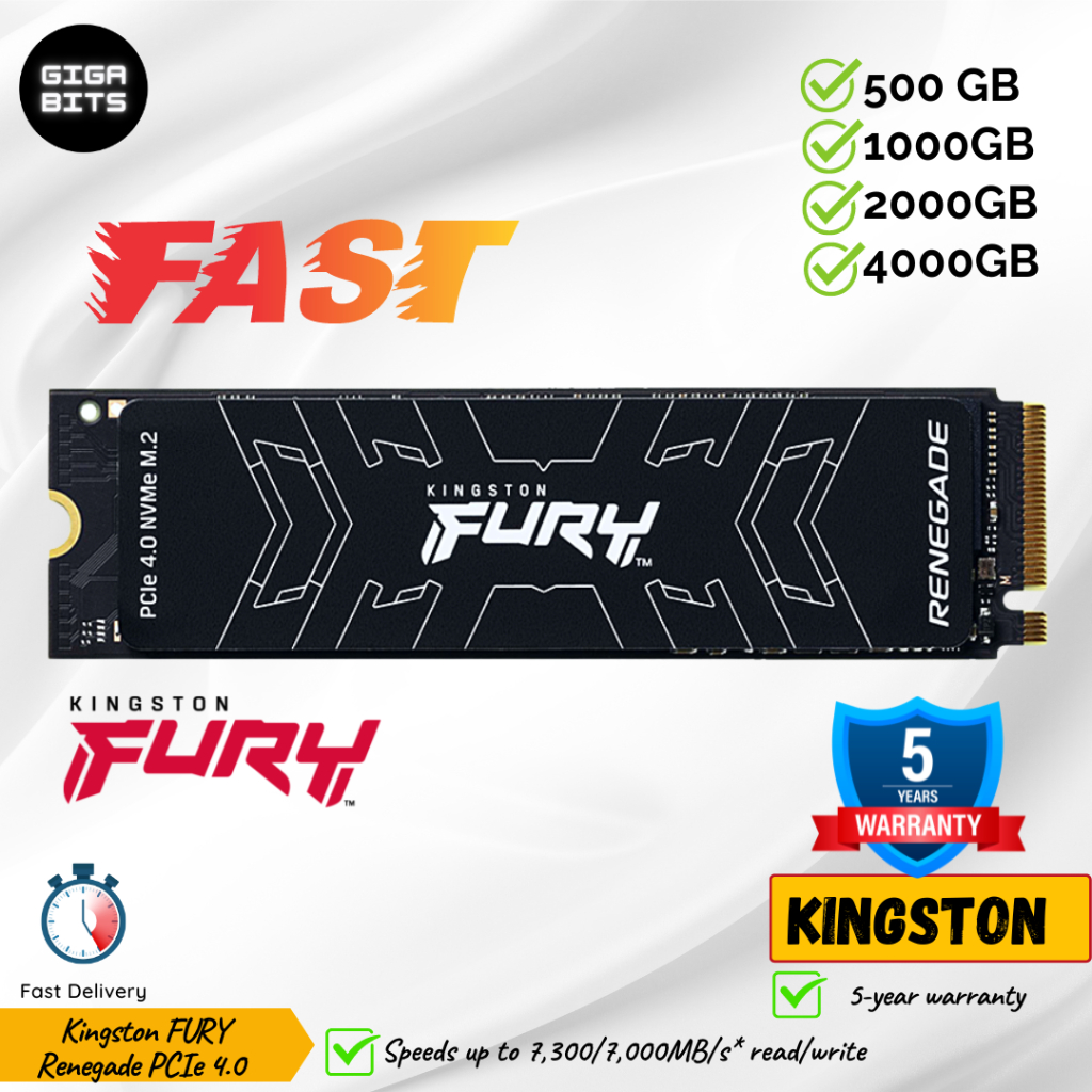 Kingston FURY Renegade PCIe 4.0 NVMe M.2 [ Safe Packing ] SSD M.2 ...