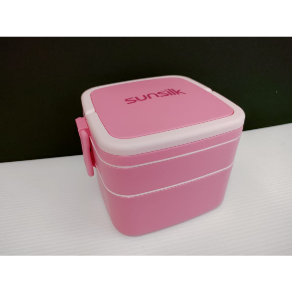 Bento container with spoon ( 2 Tiers ) | Shopee Malaysia