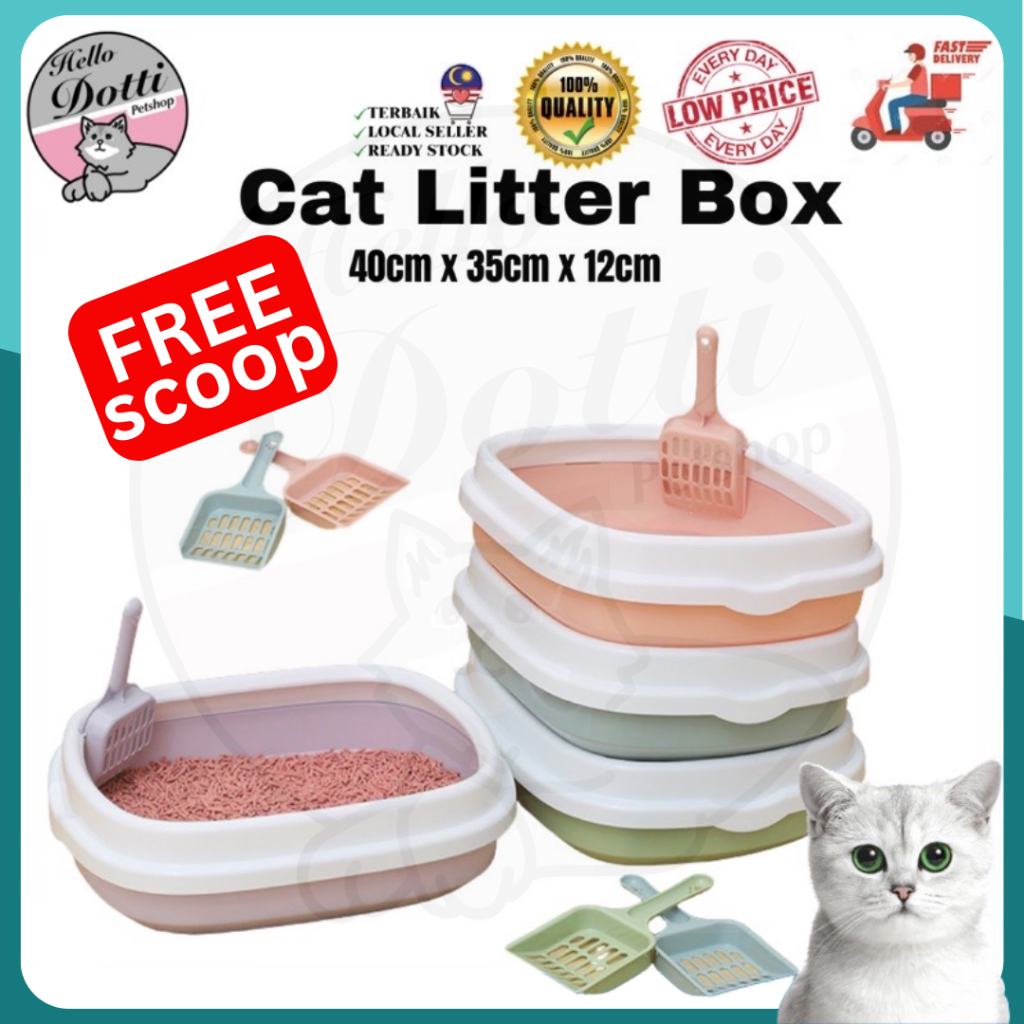 🌟Ready Stock🌟 Cat Litter Box Bekas Pasir Kucing Tandas Kucing poop cat ...