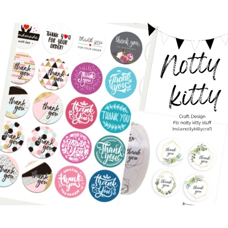 100pcs Sticker Thank You Support Thank You Sticker Seal Label Sticker ...
