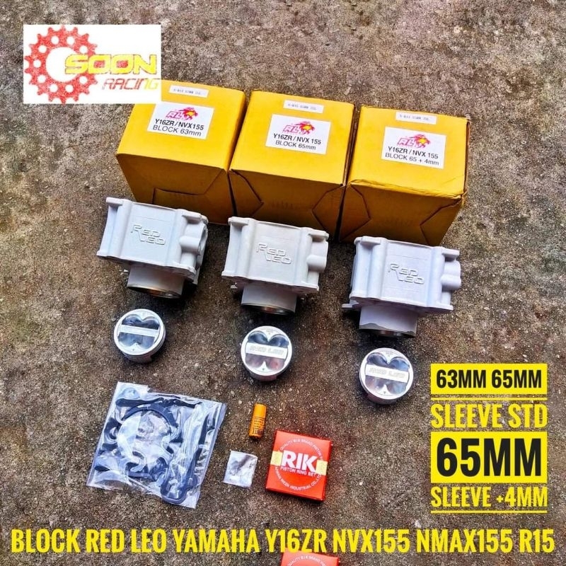 Y16ZR RED LEO BLOCK RACING YAMAHA Y16ZR Y16 NVX 155 R15 NMAX 155 ...