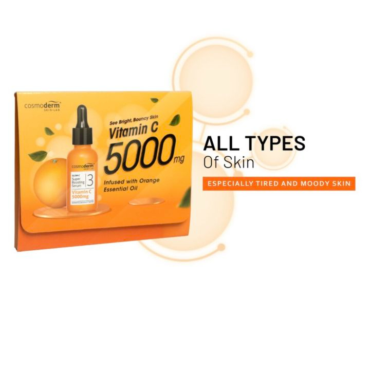 Cosmoderm Glow C Detox Cleansing Gel 5ml/ Super Boosting Serum 3ml ...