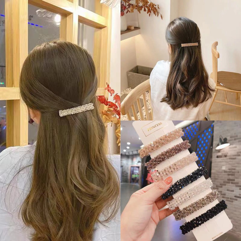 Crystal hair clip kristal pin rambut korea style hair accessories韩式水晶发夹 ...