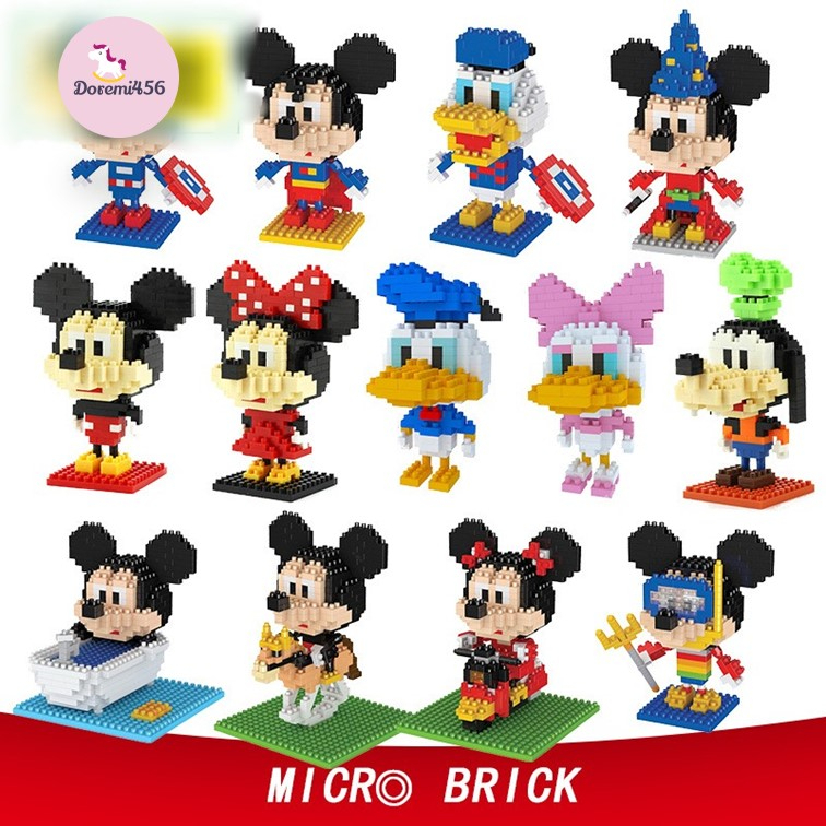 Micro Brick Small Particles building blocks Mickey Mouse Donald Duck ...