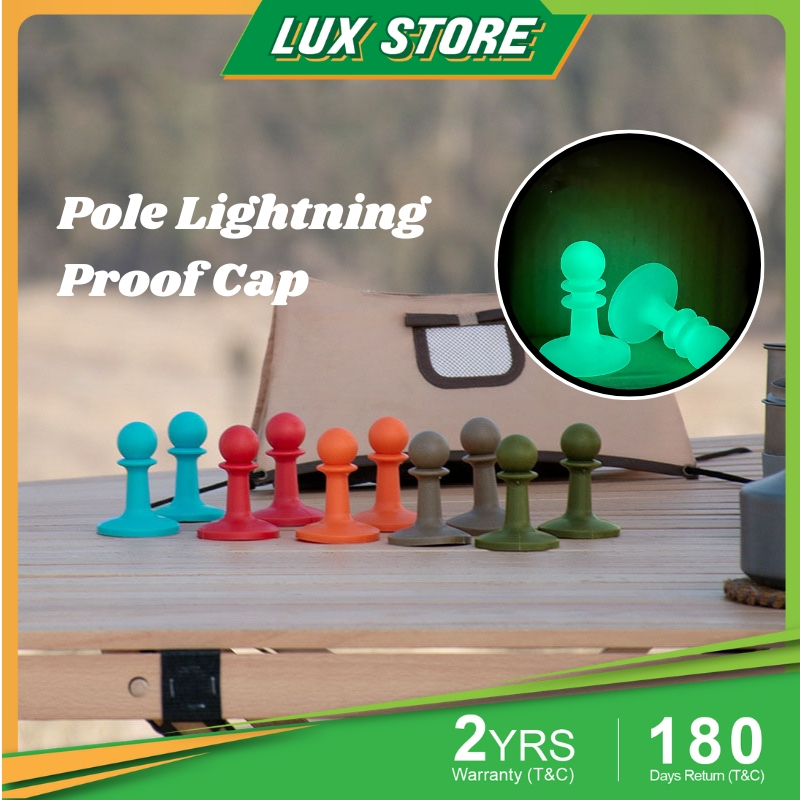 Camping Lightning Pole Cap Outdoor Luminous Glow In The Dark Anti ...