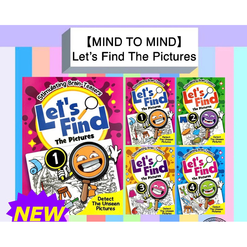 (set of 4)Let's Find The Pictures Stimulating Brain Teasers Detect The ...