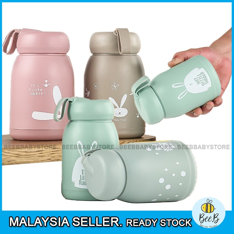 Botol Kaca Mini Cute Rabbit Design Kids Insulated Tumbler Mug Portable ...