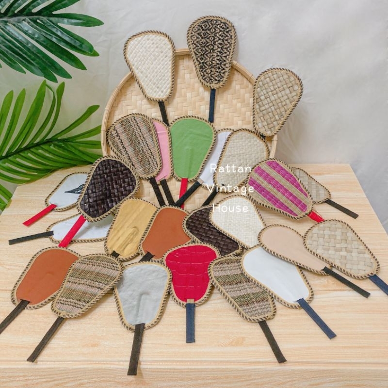 Rattanvintage 🔥 Mini Size Handfan Doort Handfan Kecil Kipas Tangan Mengkuang Handfan