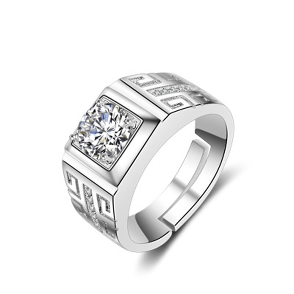 Ready Stock Cincin Silver Lelaki / Men`S Silver 925 Zircon Available ...