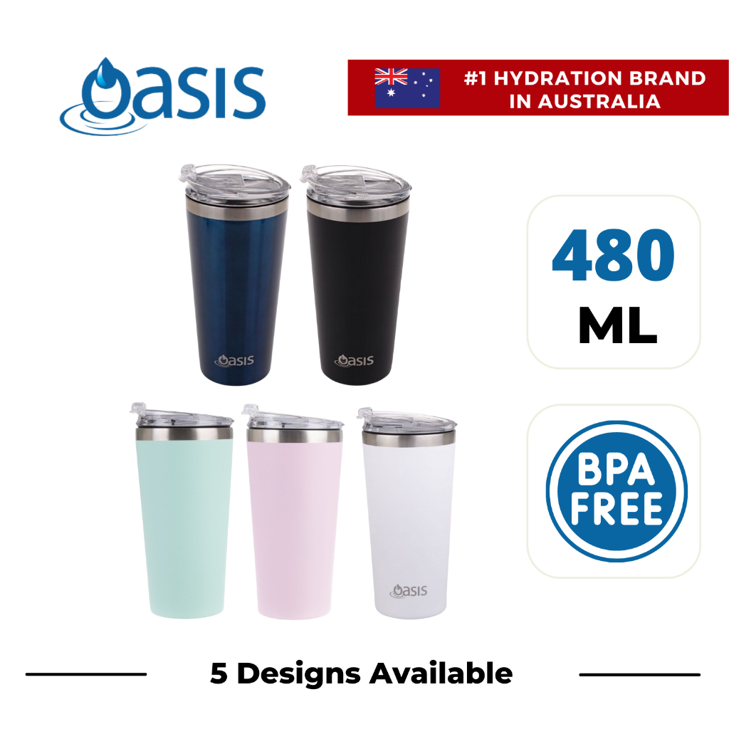 Oasis Stainless Steel Insulated Tumbler With Tritan Lid 480ML | Shopee ...