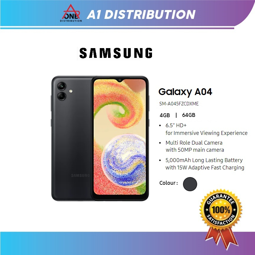 Samsung Galaxy A04 [ 4GB + 64GB ] (100% Original Samsung Malaysia ...