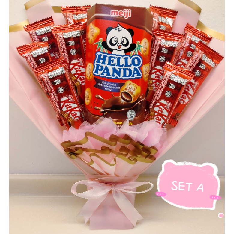 Hadiah Coklat Bunga Hadiah Graduasi Biscuit Chocolate Bouquet Birthday ...