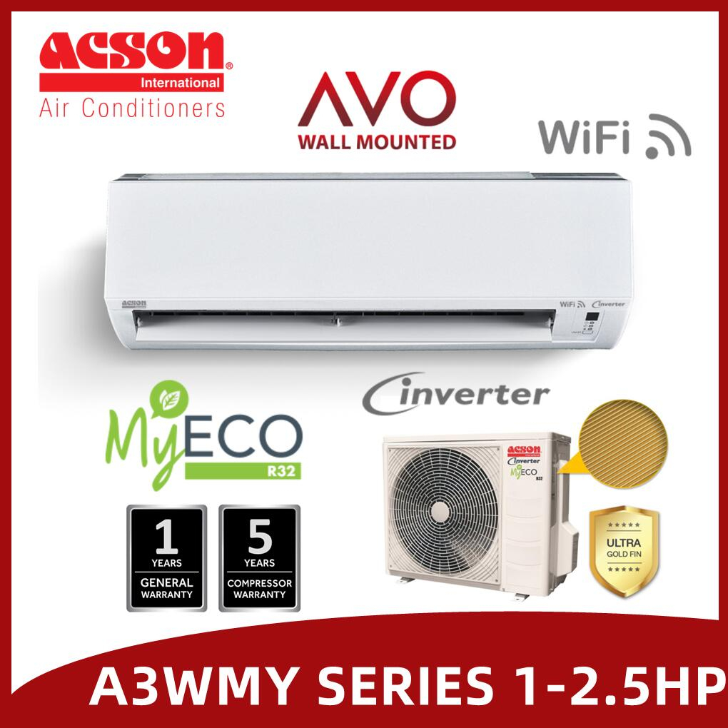 WIFI ACSON 1HP R32 Inverter 1HP -2.5HP Air Conditioner A3WMY10NF ...