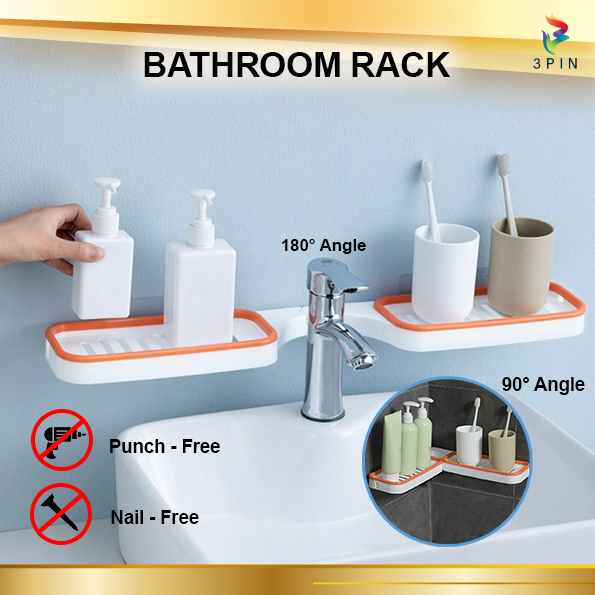Bathroom Corner Rack Shelf Toilet Shampoo Storage Rack Holder Bathroom ...