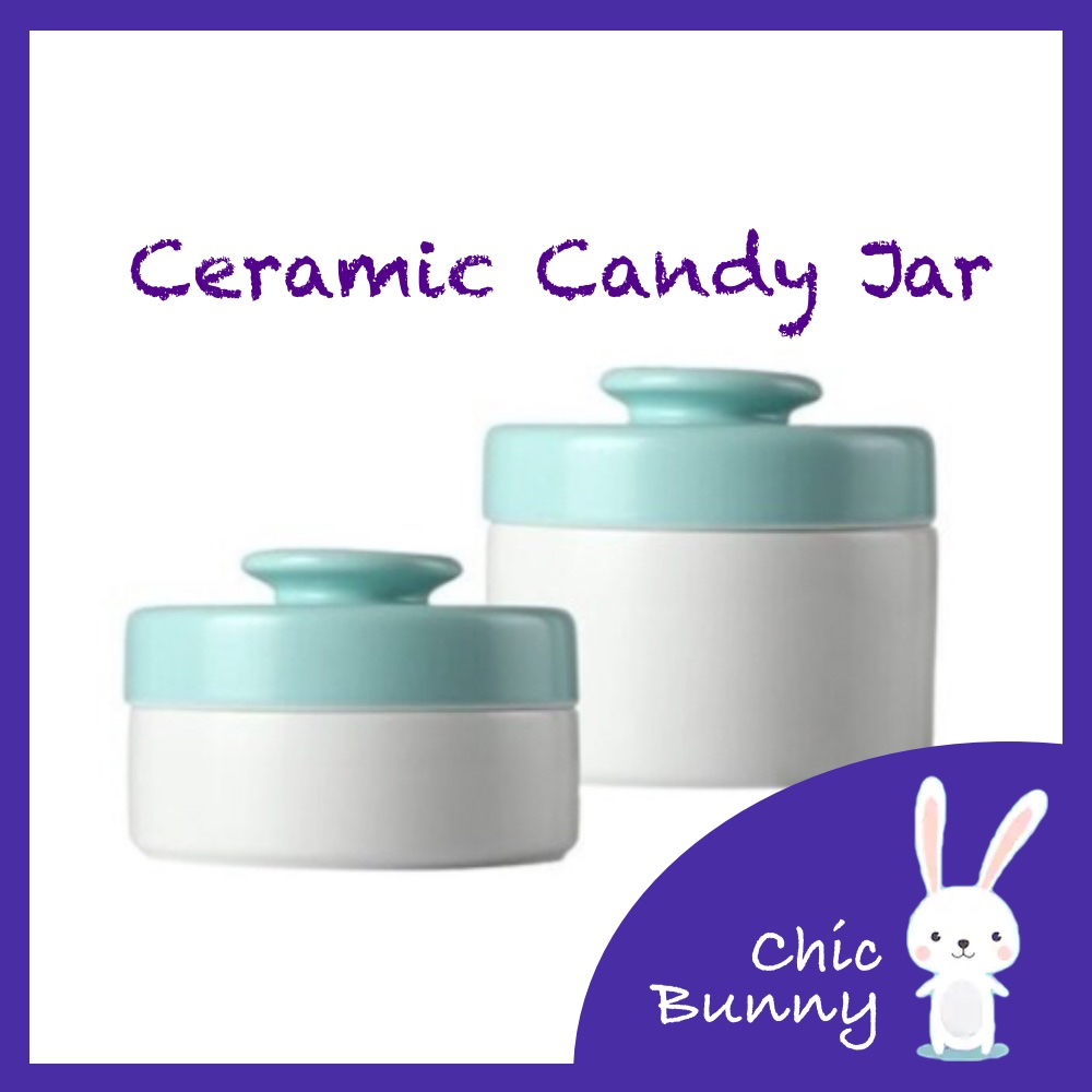 Ceramic Candy Jar with Lid (2pieces) | Shopee Malaysia