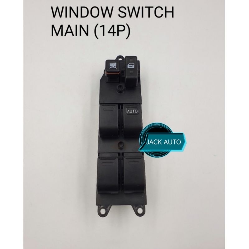 POWER WINDOW SWITCH MAIN (14 PIN) TOYOTA UNSER 2002, HILUX LN166, LAND ...