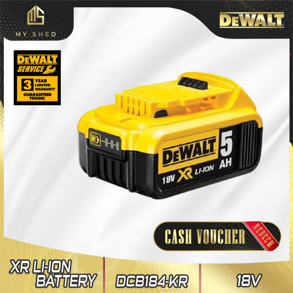 Dewalt DCB184-KR 18V / 20V 5.0 Ah XR Li-Ion Battery Pack | Shopee Malaysia