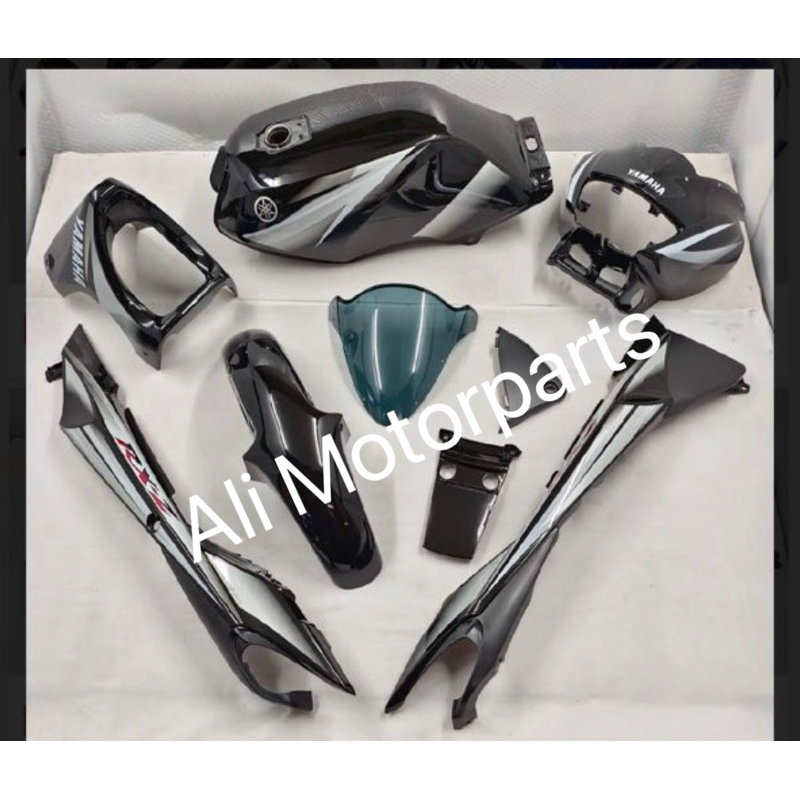 FREE STICKER 5IN1 Readystok - YAMAHA RXZ CATELYZER COVER SET OEM HITAM ...