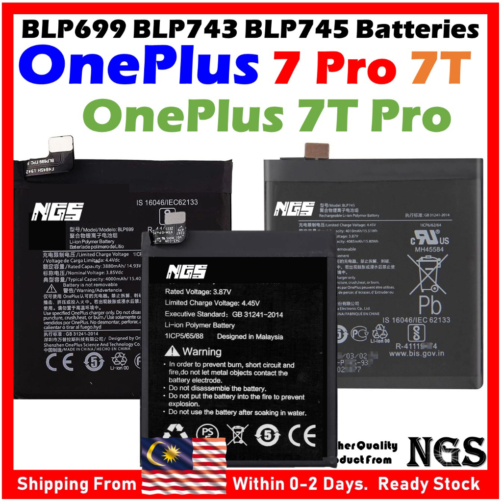 ORl NGS Brand Battery BLP699 BLP743 BLP745 Compatible For OnePlus 7 Pro ...