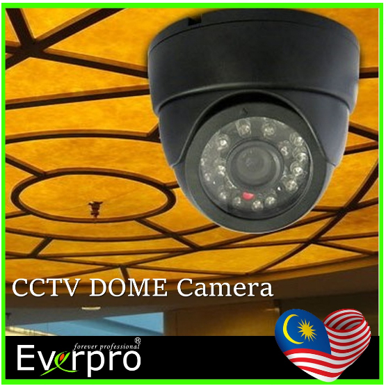 Dome Camera 6mm Infra Red Black HD 1200 line surveillance camera ...