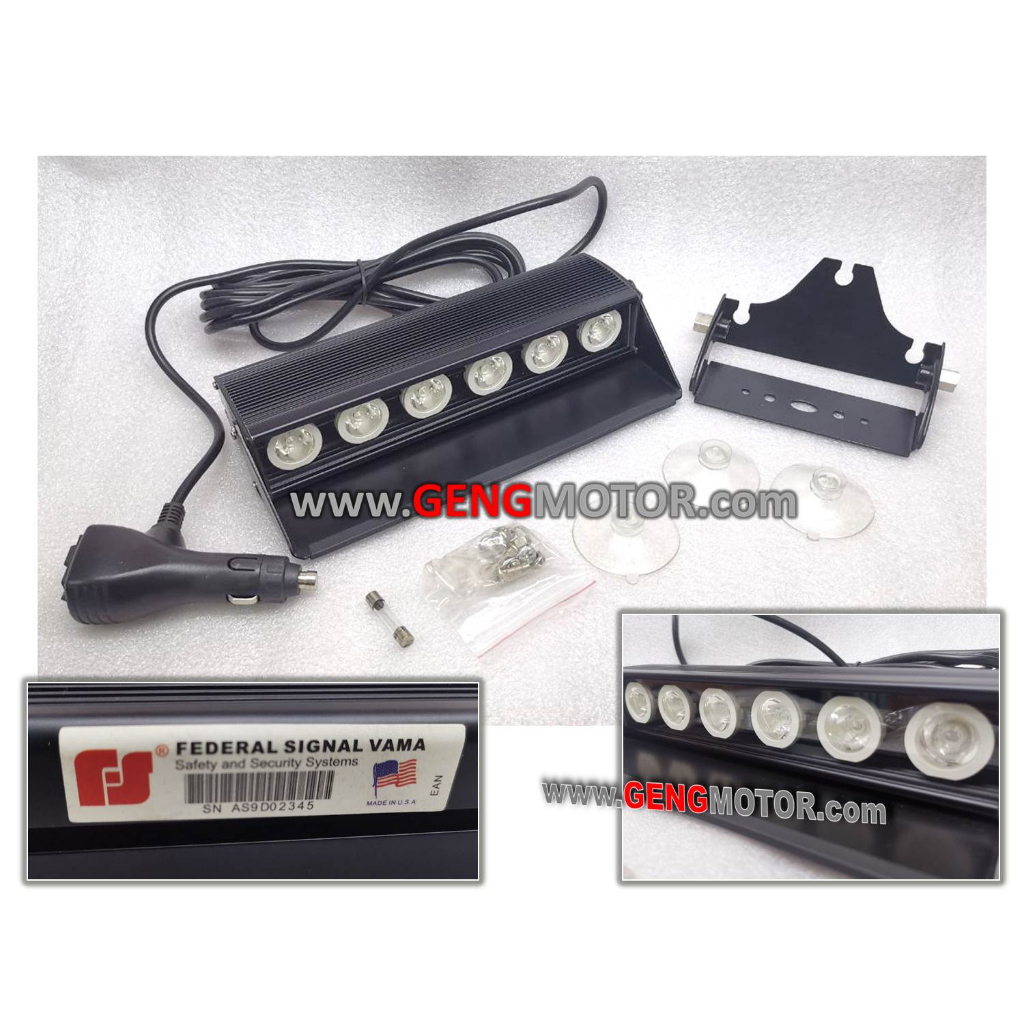 STROBE LIGHT BIRU POLIS PDRM POLICE USE ONLY ORIGINAL FEDERAL SIGNAL ...