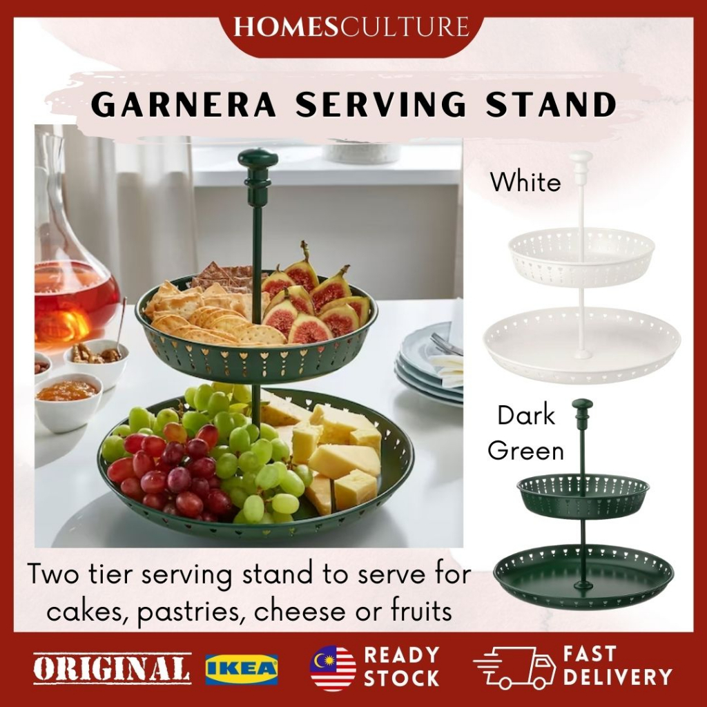 GARNERA 2 Tier Serving Stand Cake Cupcake Cookies Serve Tray Bekas ...
