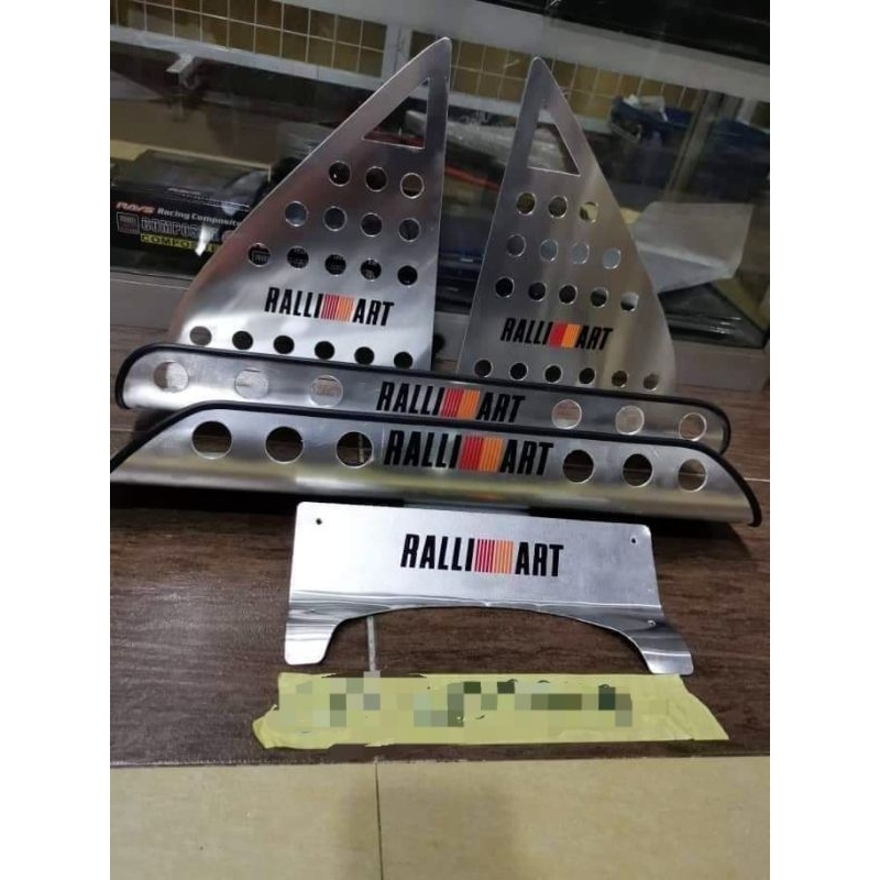 SUMGUARD RALLIART DAN SEGI TIGA RALLIART MATERIAL TIDAK KARAT | Shopee ...
