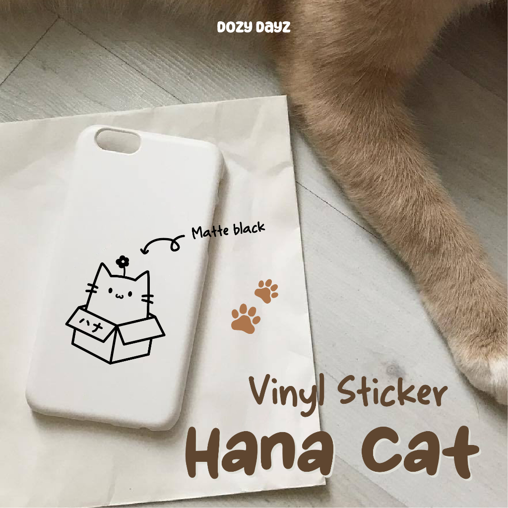 Hana Cat Vinyl Sticker | Waterproof | Car Sticker | Laptop | Phone ...