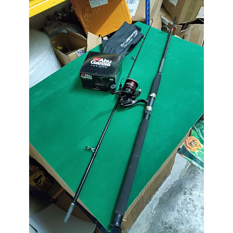 SET MESIN ABU GARCIA BLACK MAX 5000 +ROD BOAT TURBO MIX | Shopee Malaysia