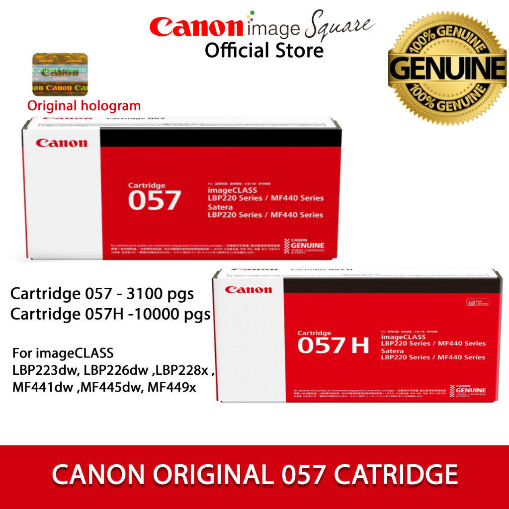 CANON 057 / 057H CATRIDGE TONER For LASER imageCLASS LBP223dw LBP226dw ...