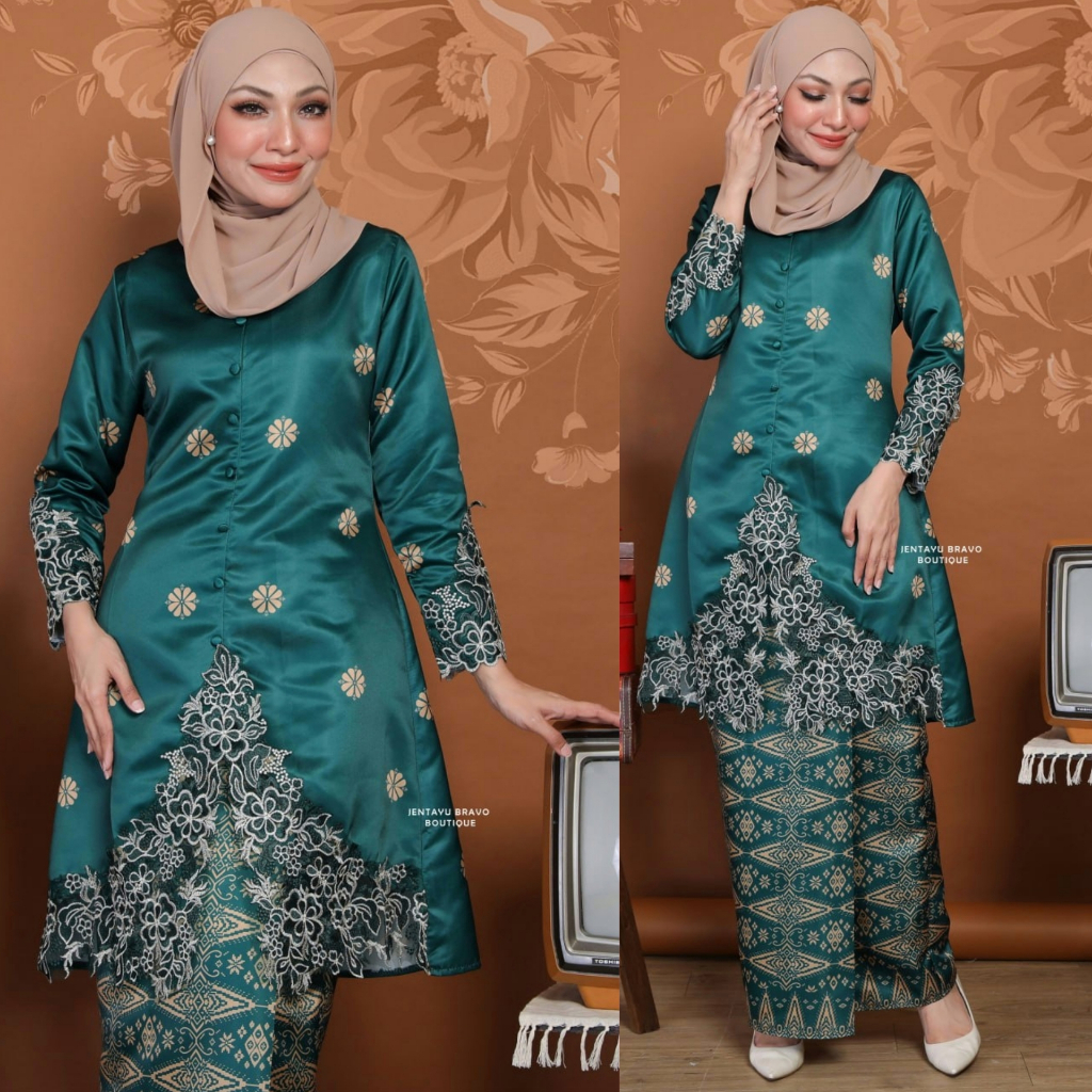 Baju Kebarung Moden Raya 2023 Tunang Plus Size JUWITA TANJUNG Kebaya ...