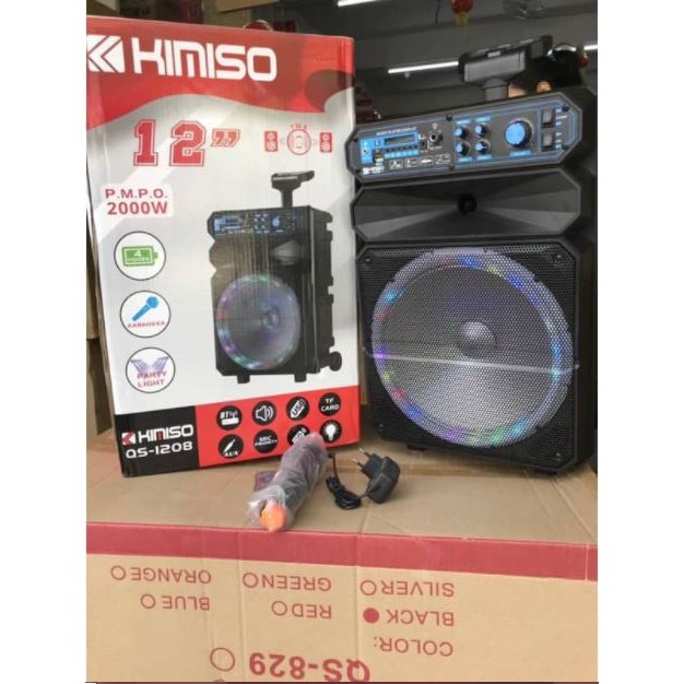 KIMISO QS-1208 MICROPHONE USB & MEMORY CARD KARAOKE AMPLIFIER SPEAKER ...