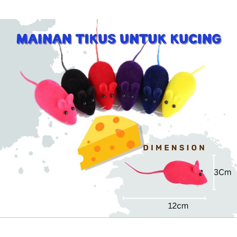 Tikus getah mainan kucing Rubber Mini Mouse Little Toy Squeaky Cat Play ...