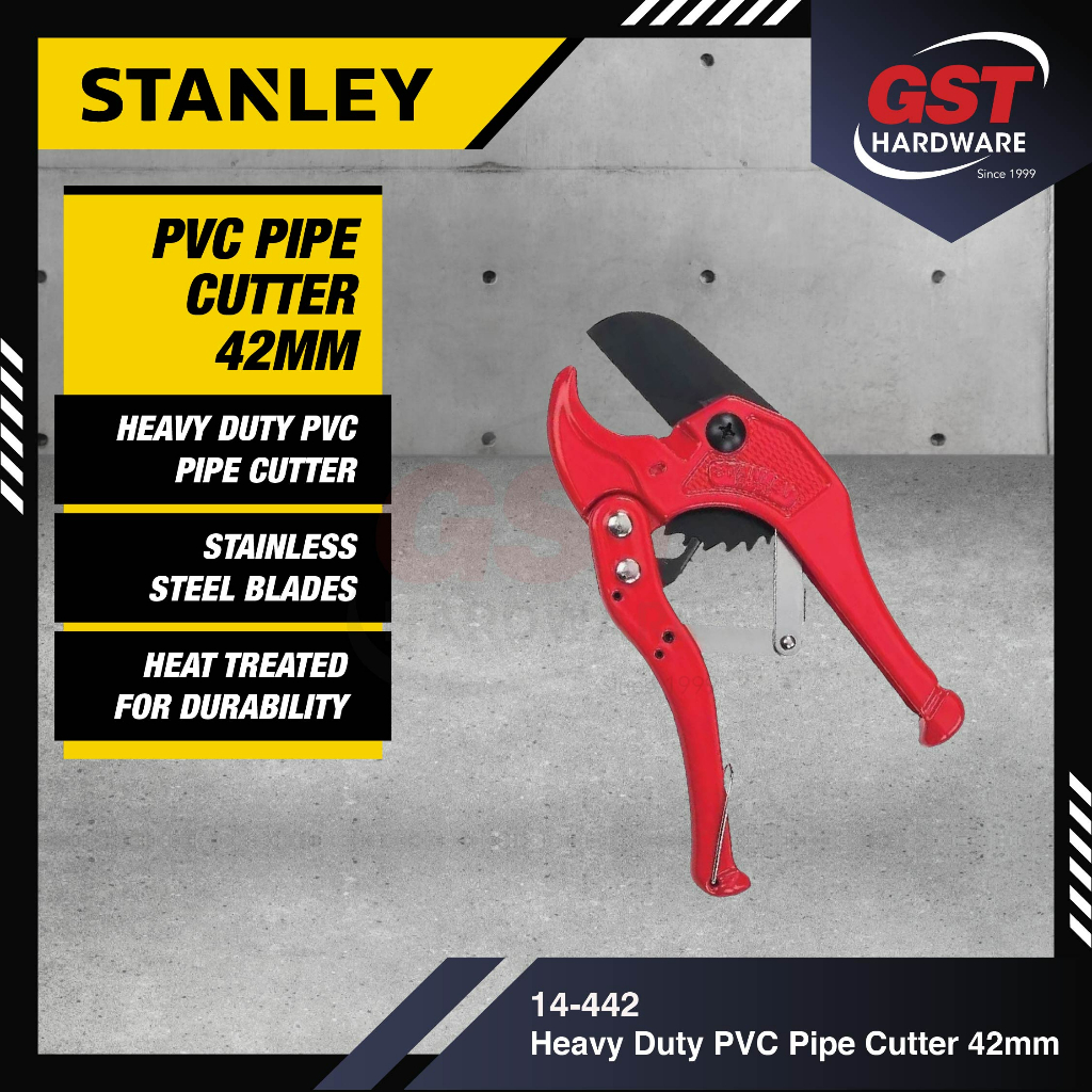 Stanley Heavy Duty PVC Pipe Cutter 42mm Pemotong Paip Air Poly Pipe ...