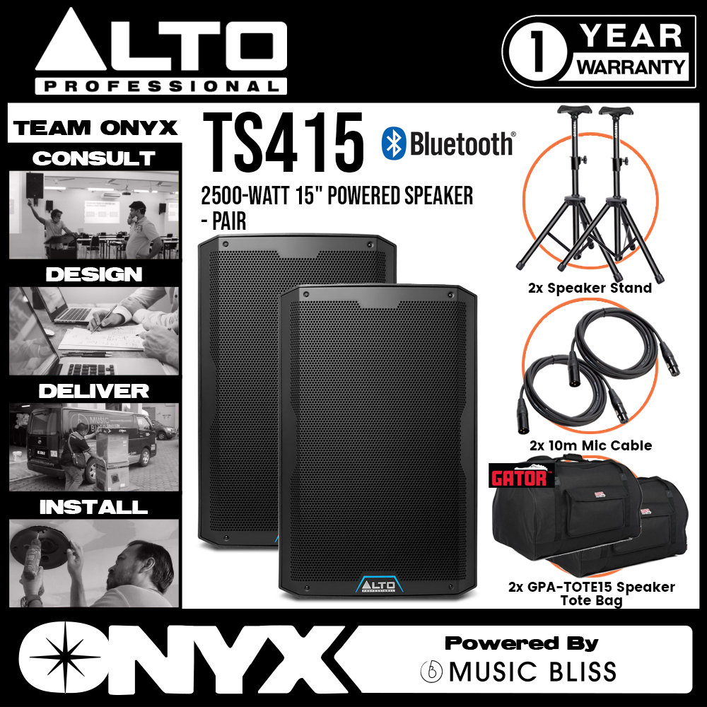 Alto TS415 2500W 15" Powered Speaker with Stand and Cable (TS-415) | Shopee Malaysia