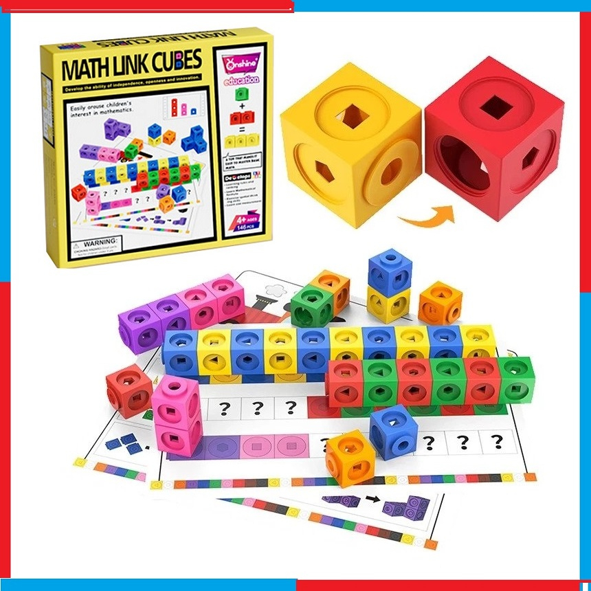 Early Math Activity Set 100pcs Educational Toy Mathlink Cube A Great Gift for Boys and Girls ...