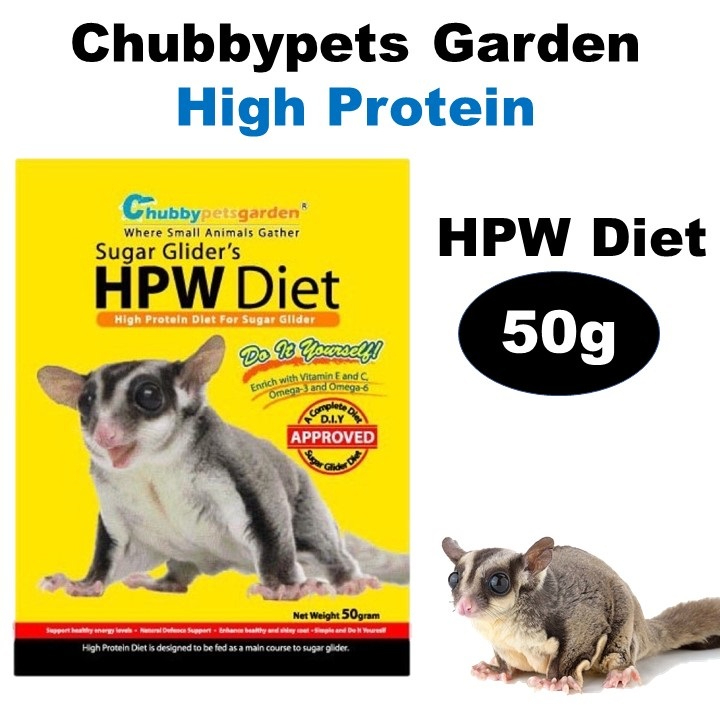 ChubbyPets Garden Sugar Glider HPW Protein Diet Feed Food 50g | Shopee ...