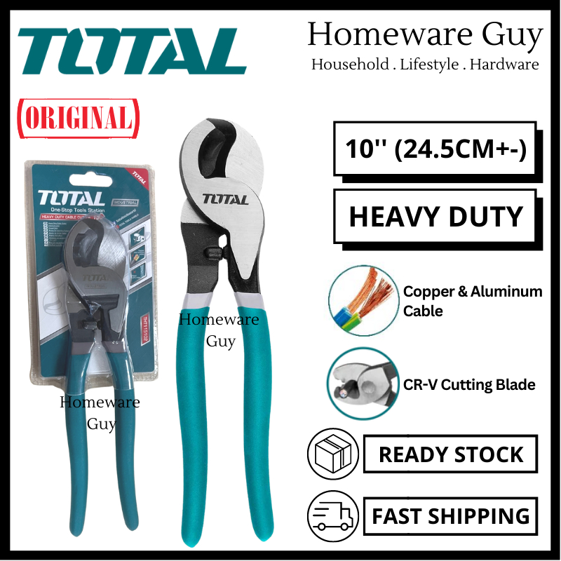(TOTAL 10'') Heavy Duty Wire Cable Cutter Copper Cable Cutter Aluminum ...