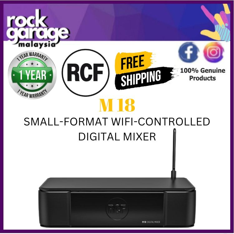 RCF M 18 SMALL-FORMAT WIFI-CONTROLLED DIGITAL MIXER ( M18 / M-18 ...