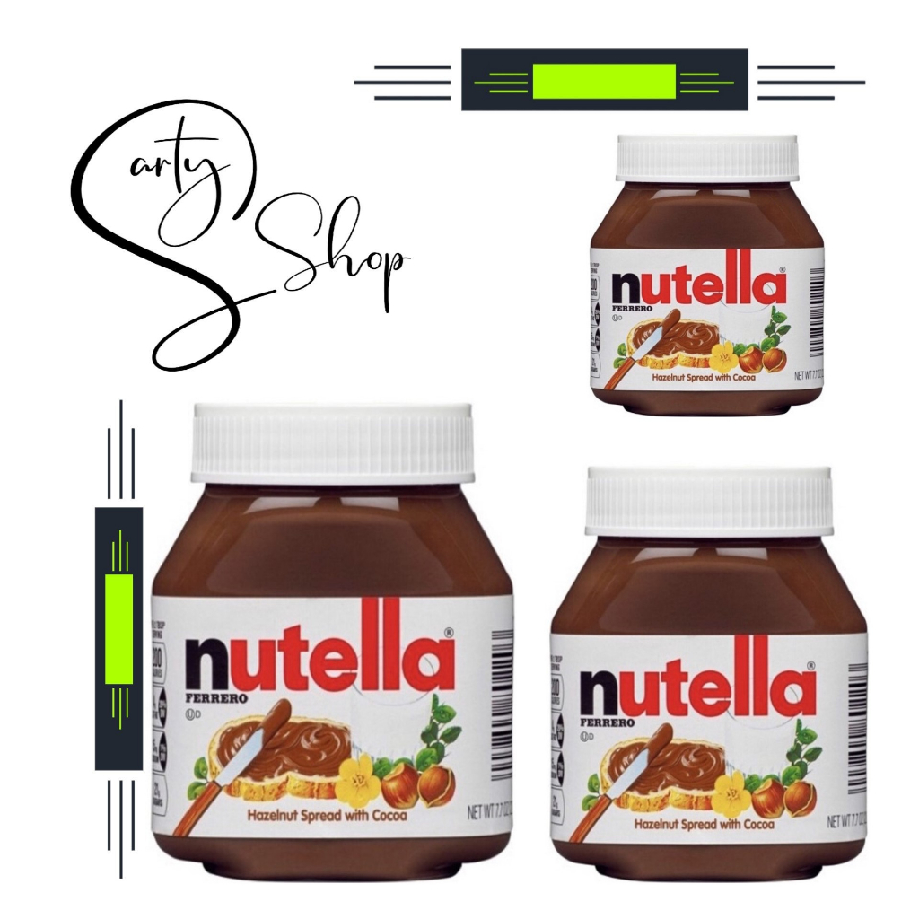 Nutella Jam Hazelnut Cocoa Spread Bread glass jar (Jem Nutella Roti ...
