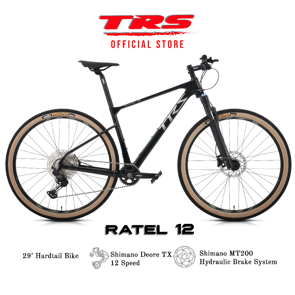 TRS RATEL 12 Carbon Fiber Mountain Bike - Shimano 1x12 Speed (29 ...