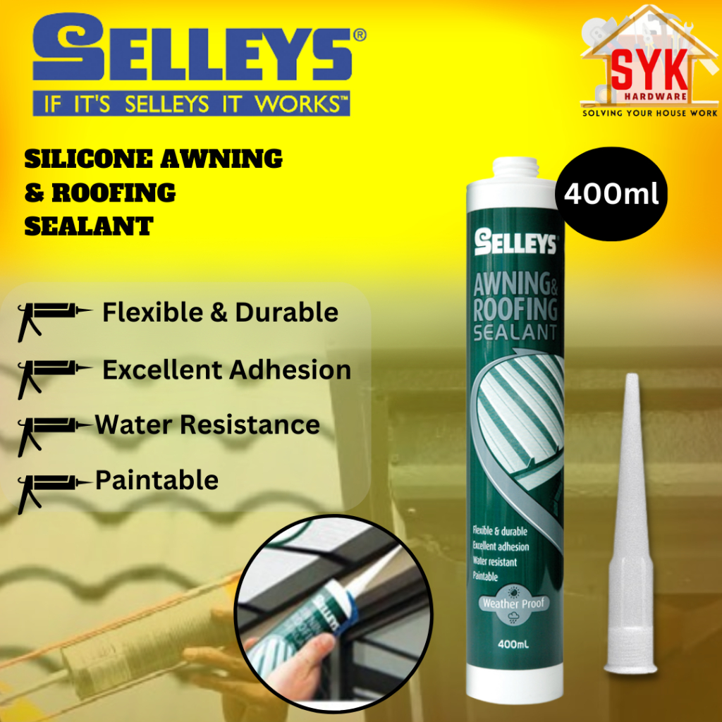 SYK Selleys Awning Roofing Sealant Silicone Adhesive Sealant Waterproof ...