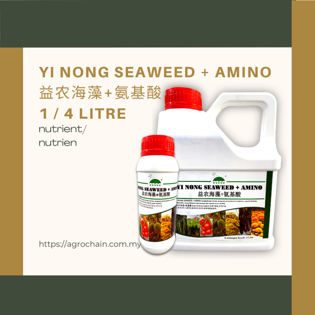 YI NONG SEAWEED + AMINO益农海藻+氨基酸 1 LITRE (BAJA CECAIR/水肥/LIQUID FERTILIZER) | Shopee Malaysia
