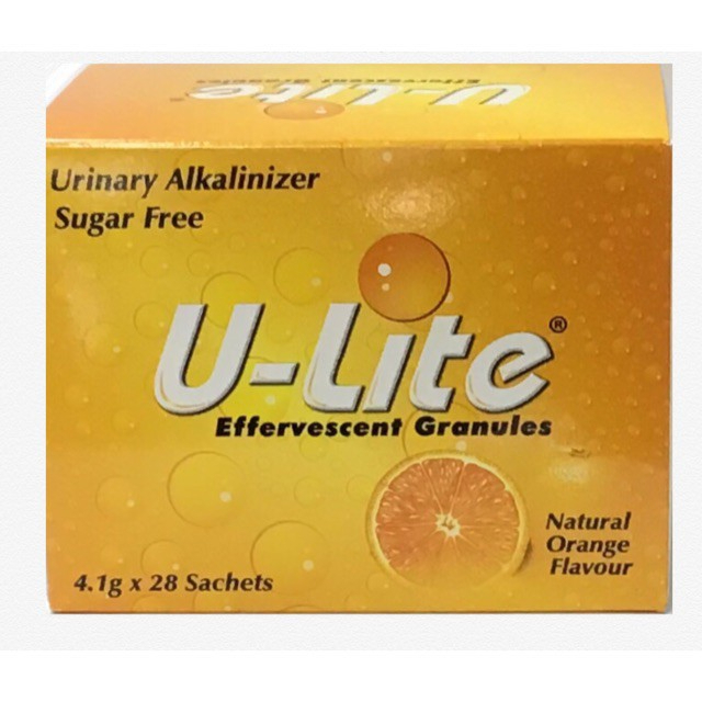 U-Lite / ULite Urinary Alkalinizer Effervescent Granules 4.1g 12's / 28 ...
